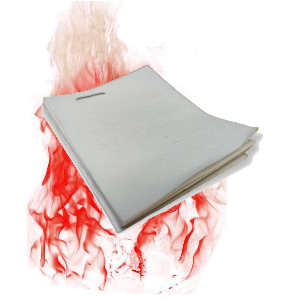 Pyropapier Block 20 Blatt Rot brennend 5 x 7,5 cm