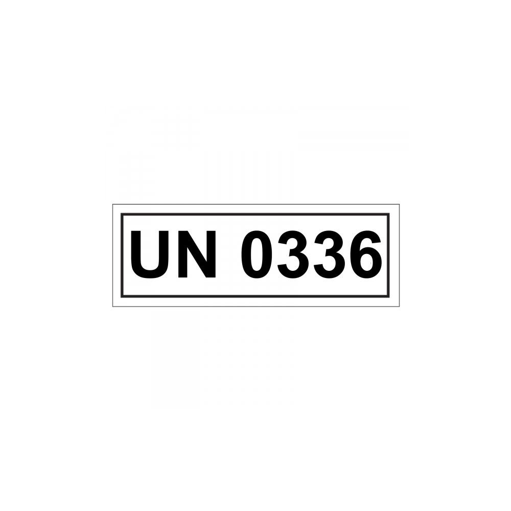 Aufkleber UN 0336 Verpackungskennzeichen 14 x 5,5 cm