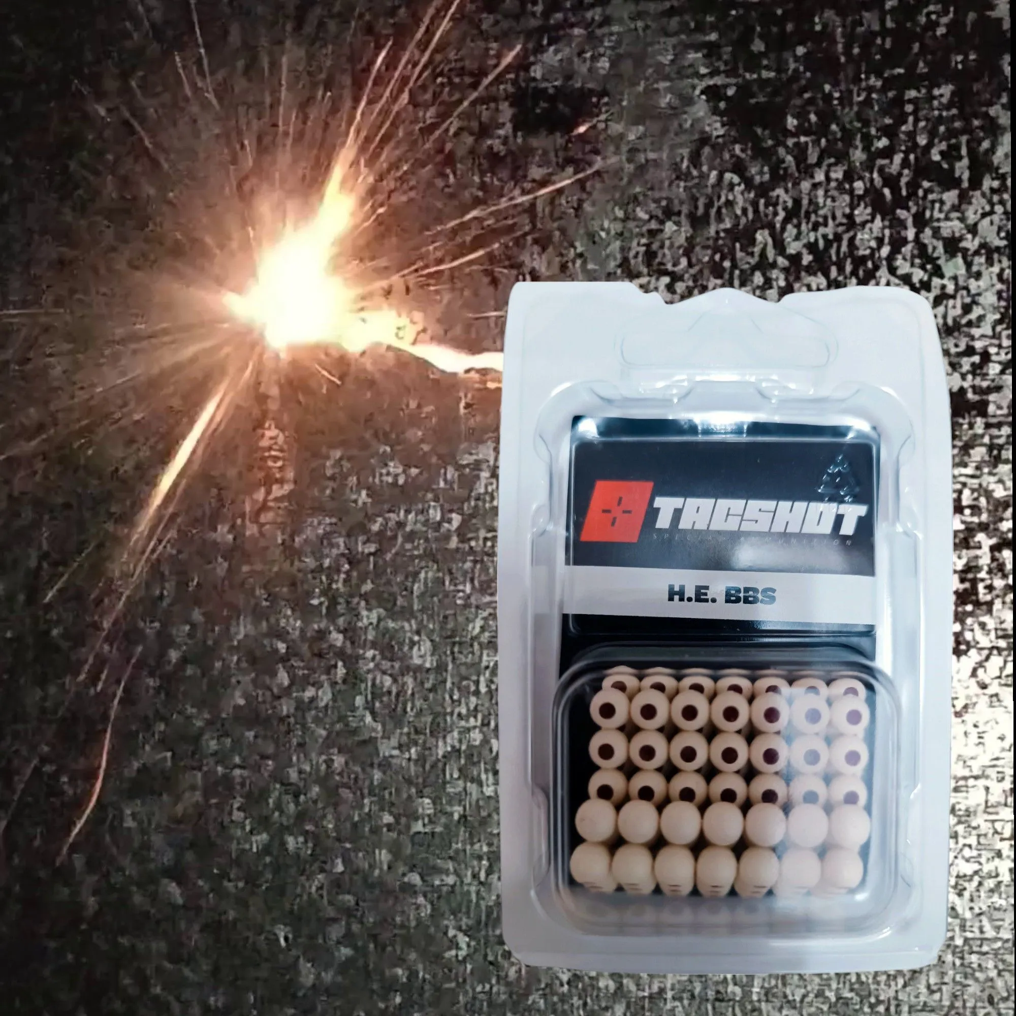 Explosive Airsoft BBs mit Blitz-Knall-Effekt | Ammunition H.E. SHOT FX ...